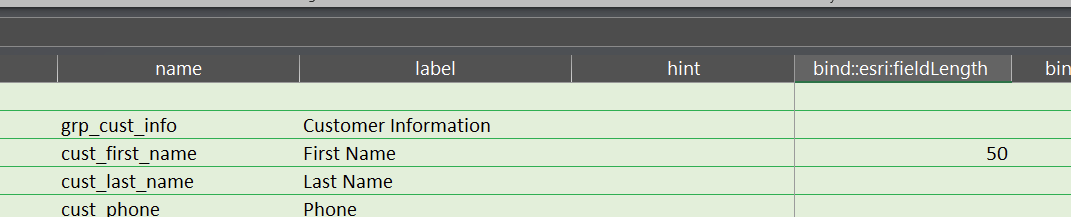 Bind::esri:fieldlength not working properly on all... - Esri Community