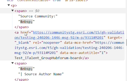 Hyperlink in a quote — Ending the quote removes sp... - Esri Community