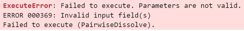 Python Dissolve Fields ExecuteError - Esri Community