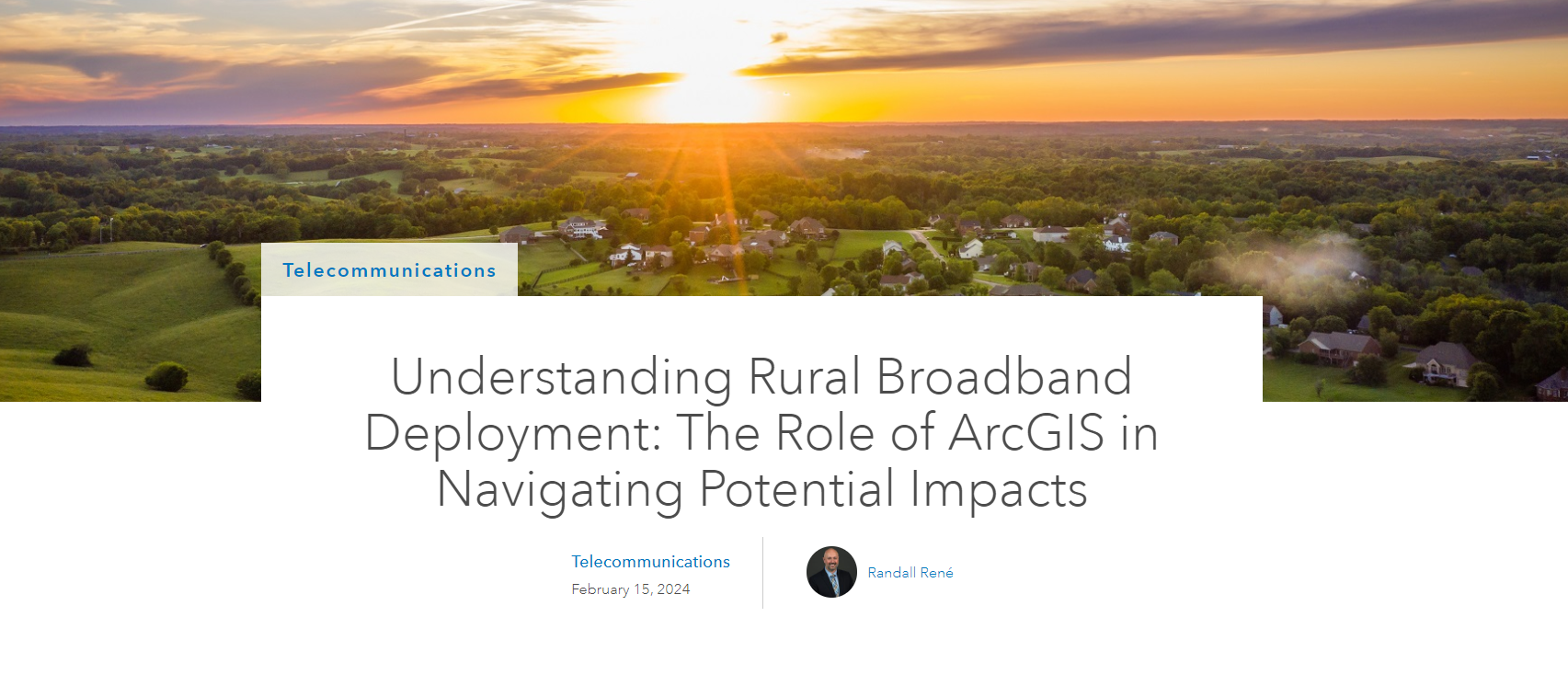 Telecom Insights: Understanding Rural Broadband De... - Esri Community
