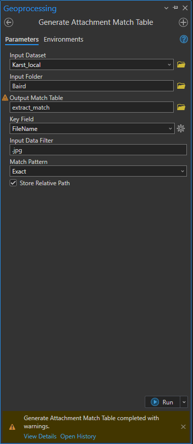 Empty Match Table- Generate Attachment Match Table - Esri Community