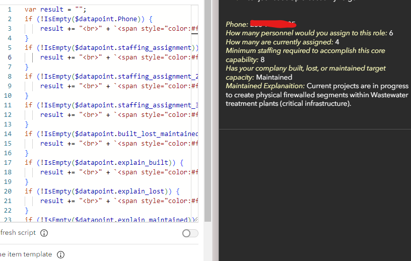 Solved: Remove gaps in list from hidden fields - Esri Community