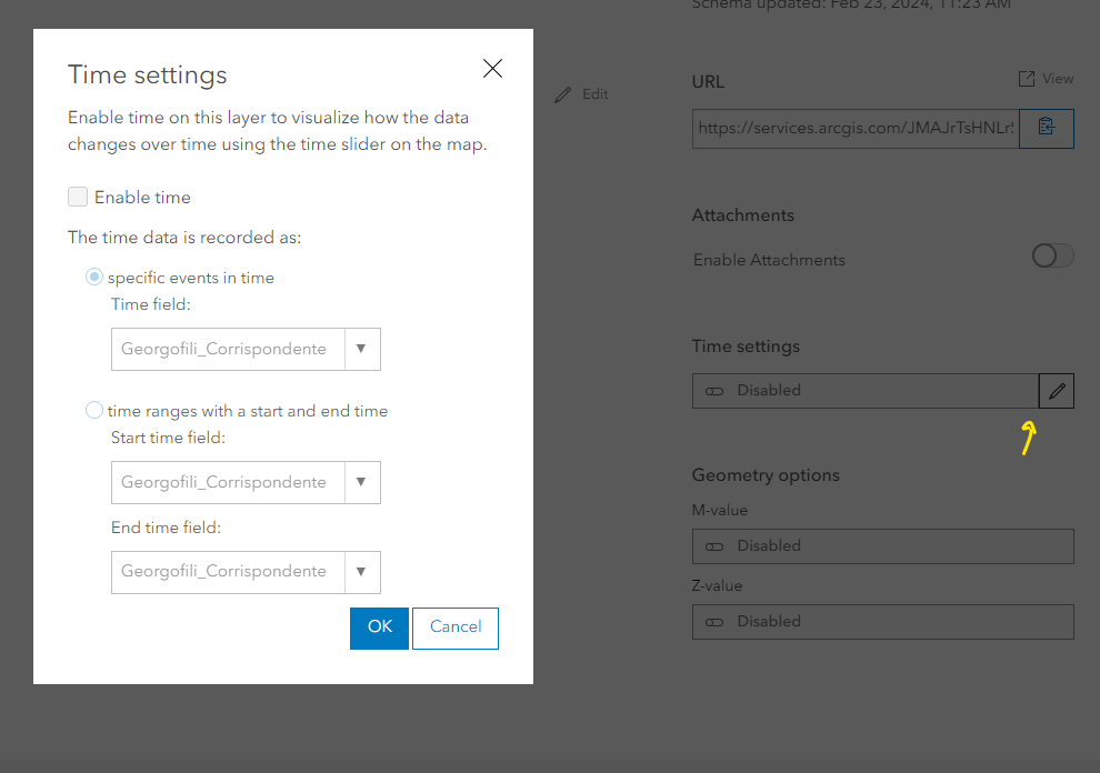 Solved: Timeline widget: How to enable time on field?? - Esri Community