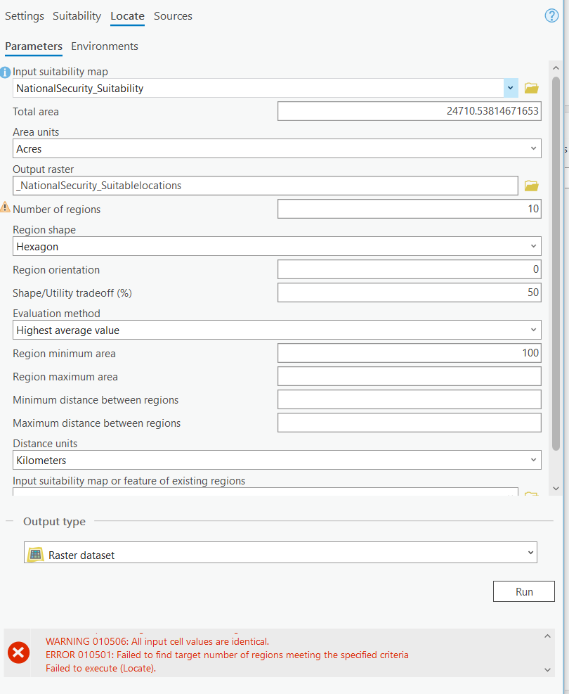 Error messages in Suitability Modeler - Esri Community