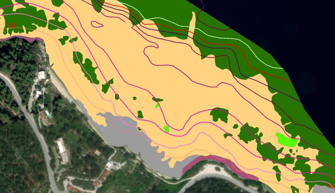 Find area polygons between 2 isolines - Esri Community