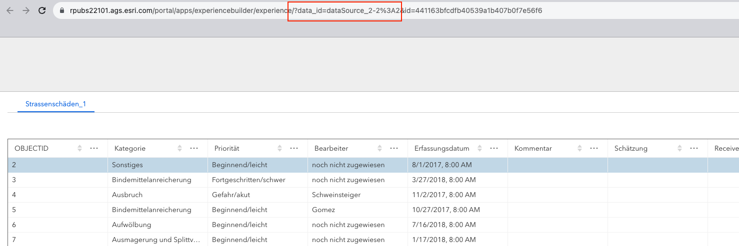 Where to find Data Source ID for URL Parameter in ... - Esri Community