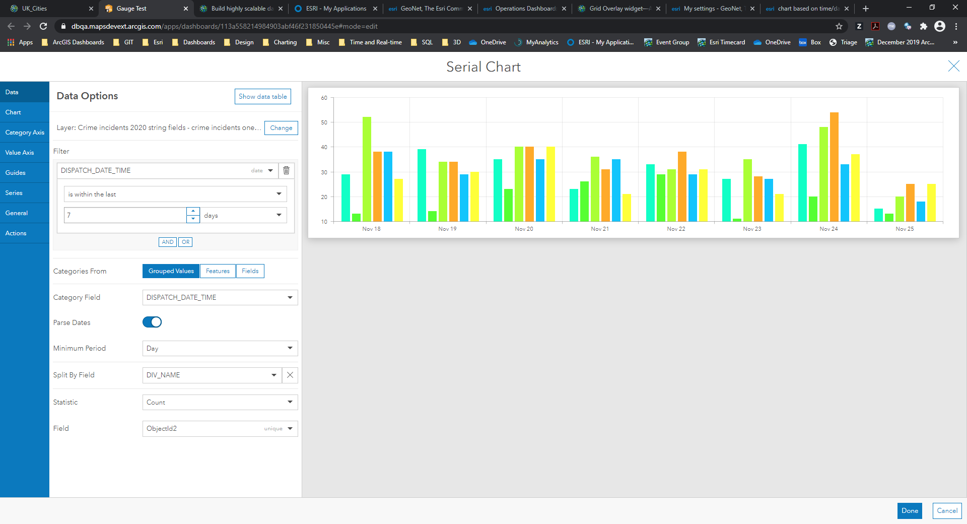 chart based on time/date - Esri Community
