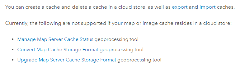 Solved: How to manage tile cache published in cloud data s... - Esri Community
