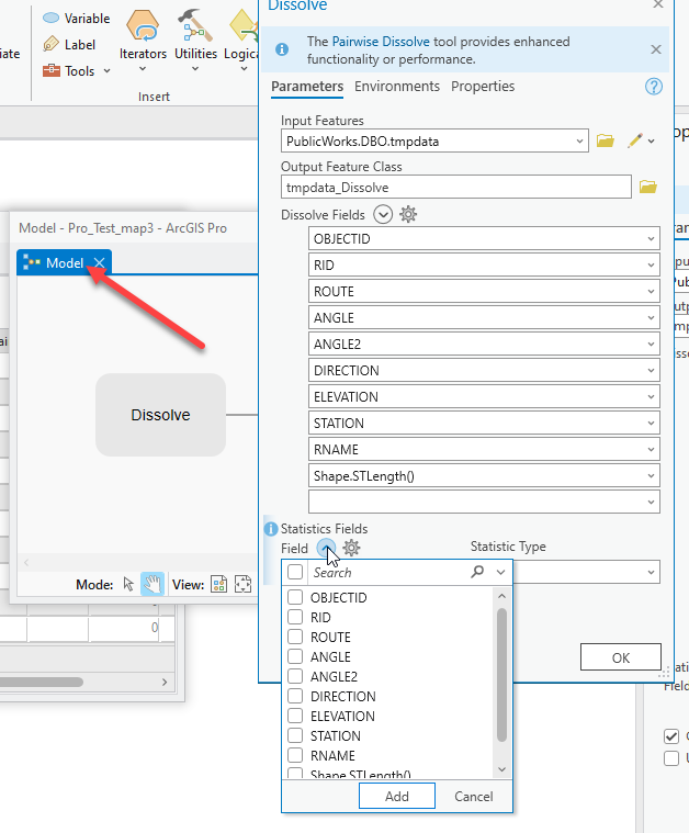 Solved Dissolve In Modelbuilder Only Numeric Fields In Esri