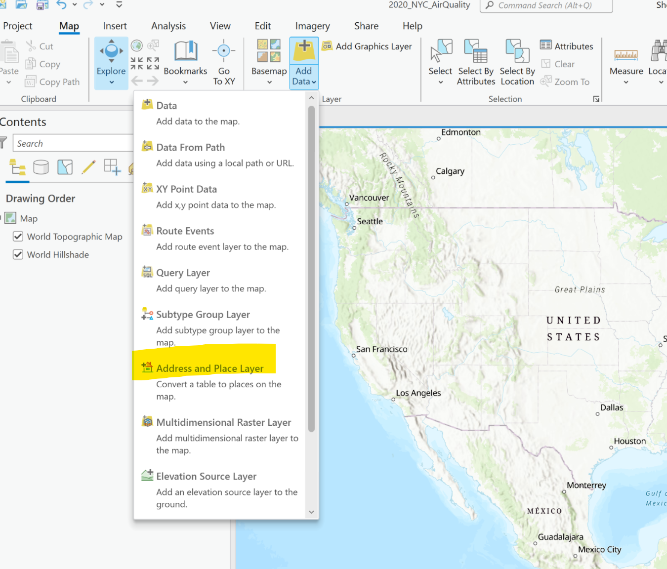 Finding X and Y coordinates for Air Quality Data - Esri Community