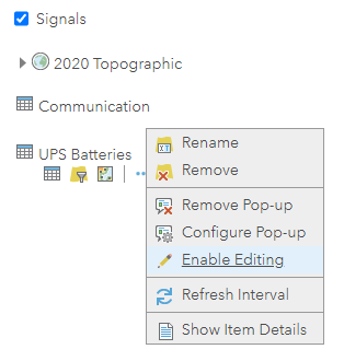 Enable/disable editing on tables in Map Viewer - Esri Community