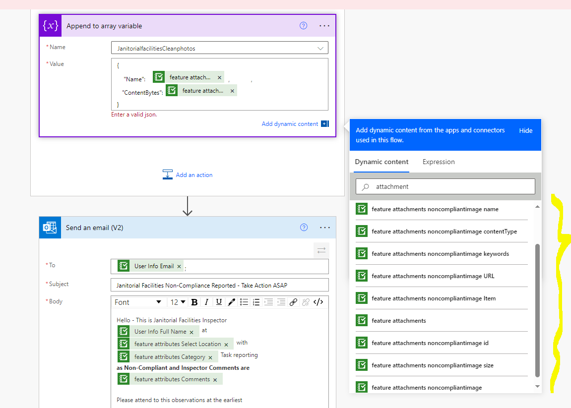 Working with Survey123 attachments in Microsoft Power Automate