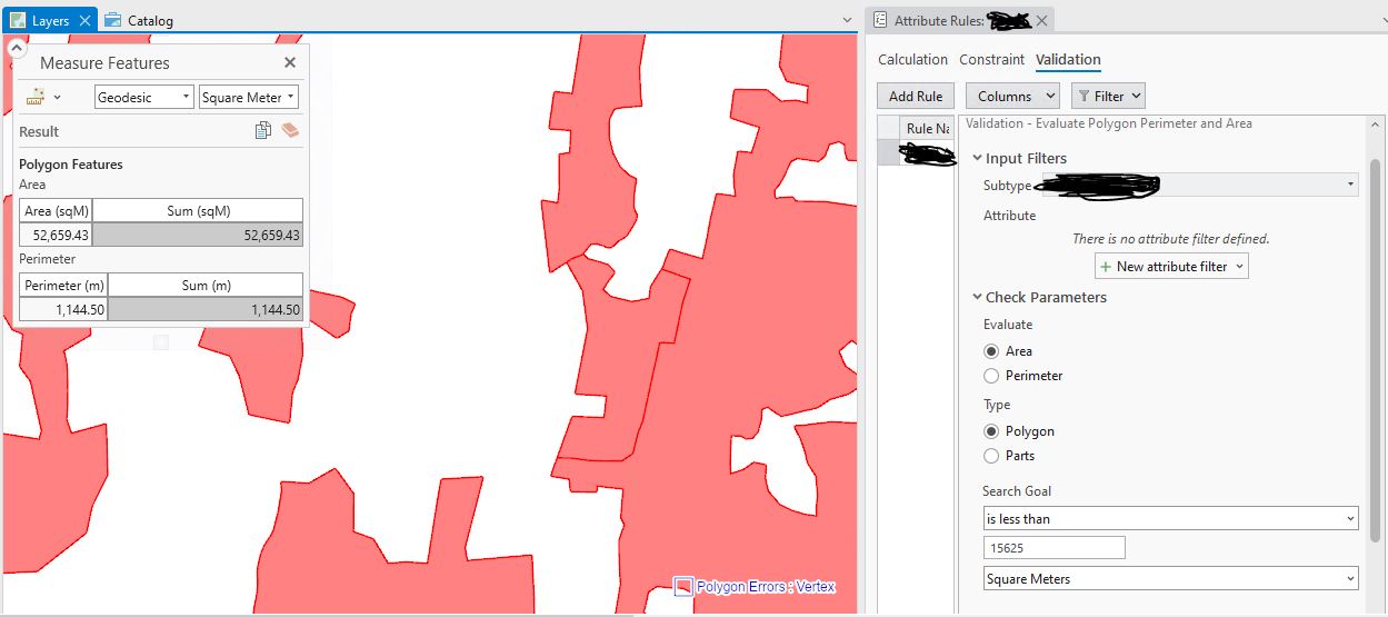 Evaluate polygon, perimeter and Area Validation ru... - Esri Community