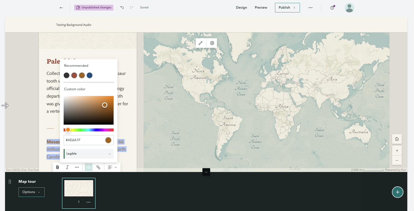 Solved: Story Map Map Tour Text Formatting - Esri Community