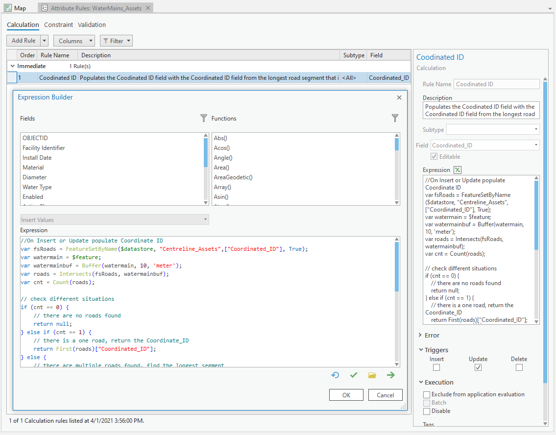 Solved: Update failure via attribute rules with arcade - Esri Community