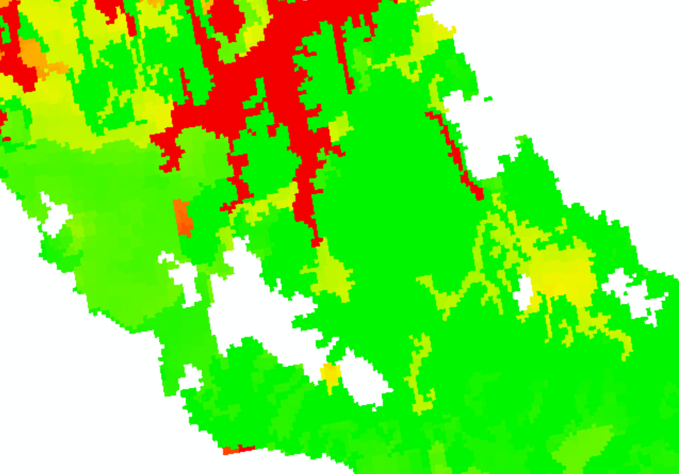 Solved: Fill holes in one raster from values from another ... - Esri ...