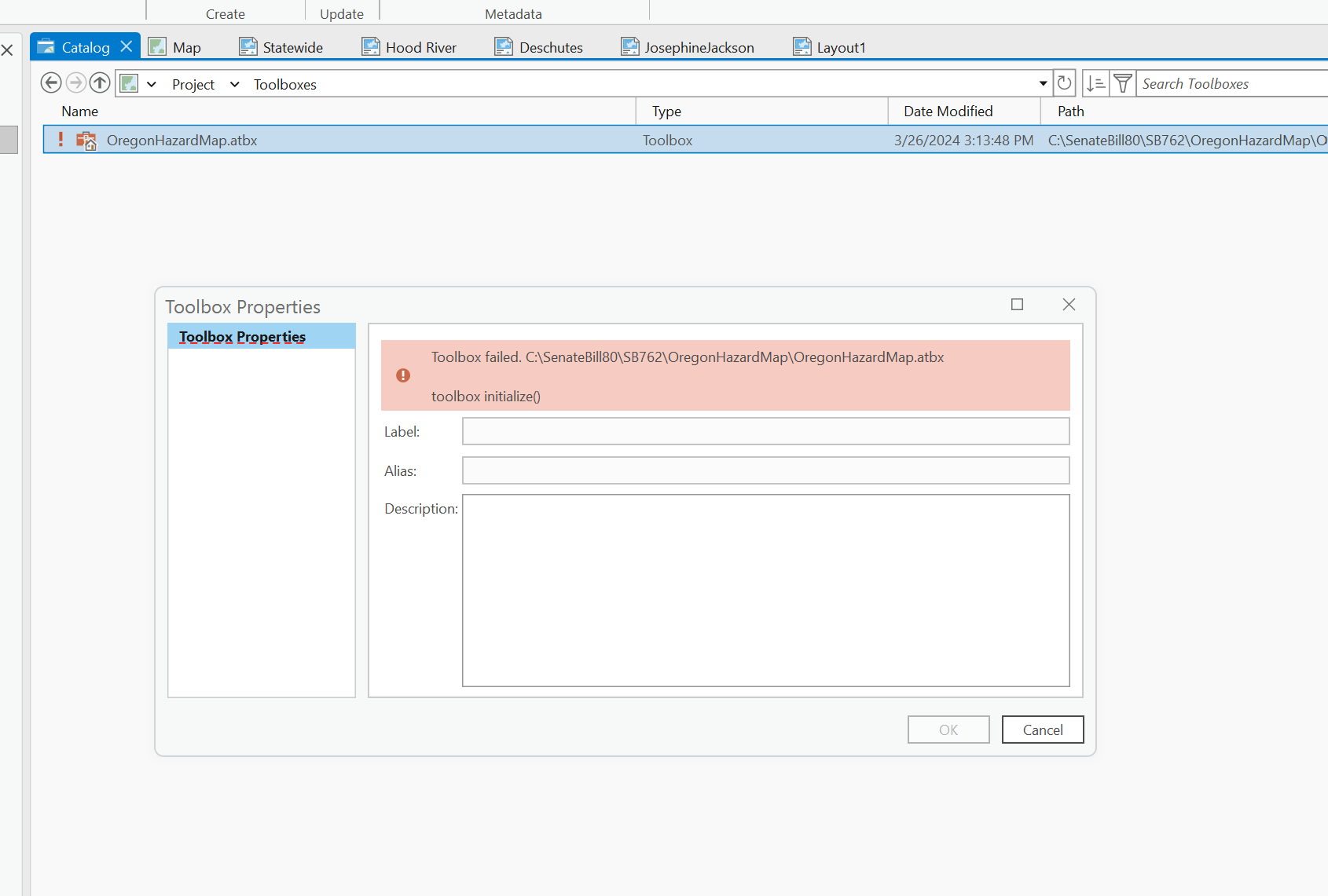 ArcPro Toolbox failure - Esri Community